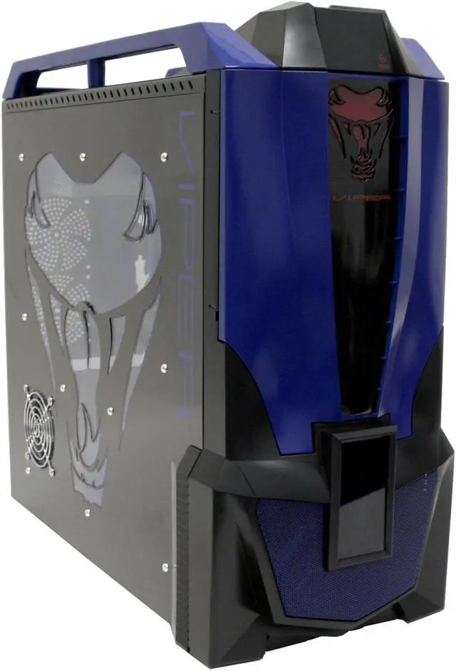MGE CA-VIPER-KB Black/Blue Computer Case - Newegg.com