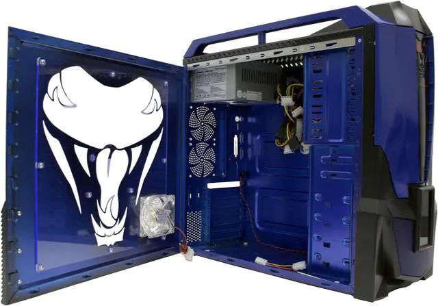 MGE CA-VIPER-KB Black/Blue Computer Case - Newegg.com