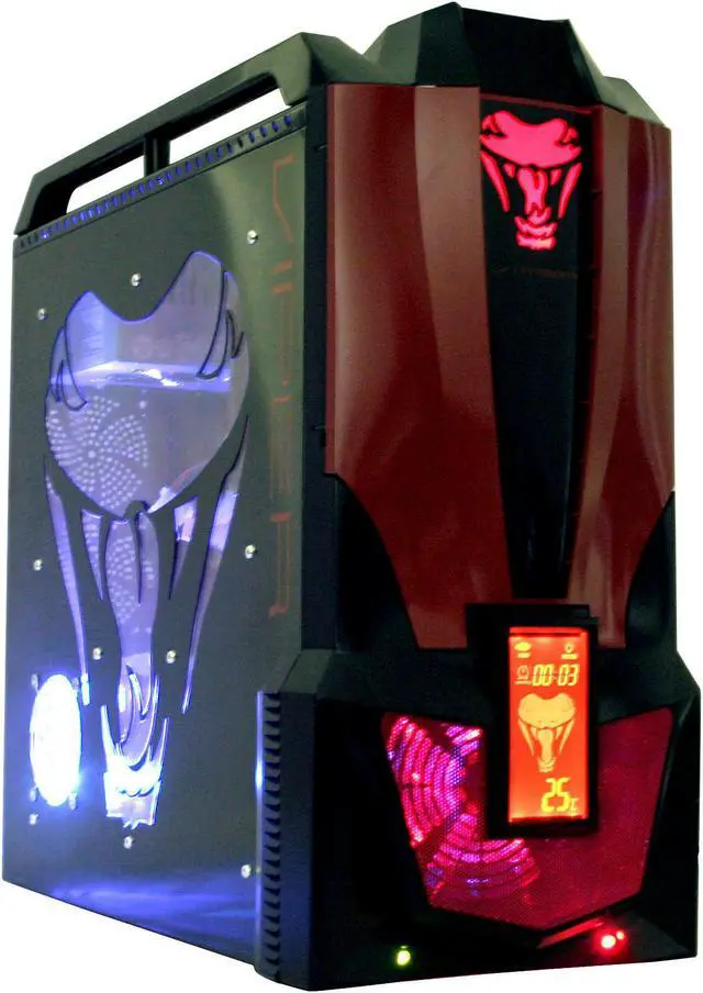 MGE Viper CA-VIPER-KR Black/Red Computer Case - Newegg.com