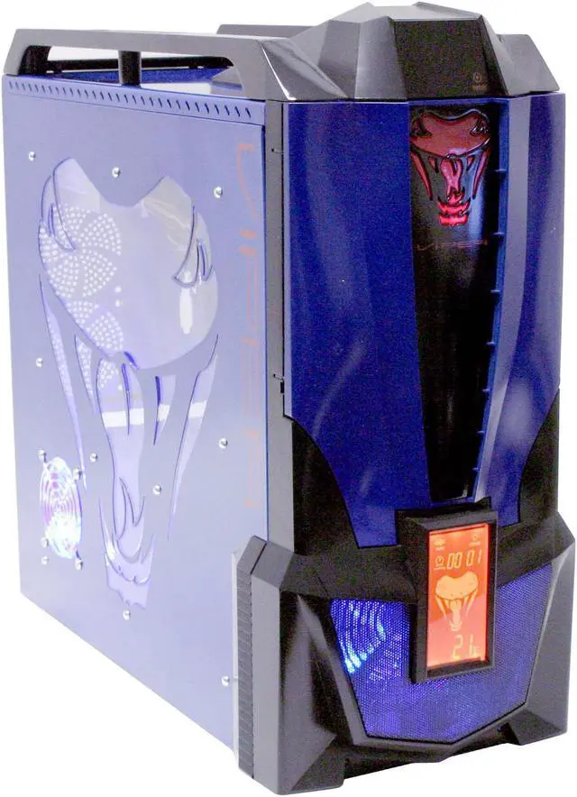 XG CA-VIPER-BK-NP Blue/Black Computer Case - Newegg.com