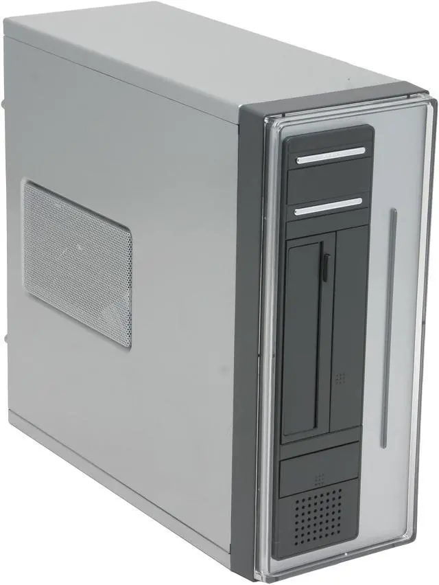 Athenatech Silver / Charcoal A100SC.270 Micro ATX Media Center / HTPC ...