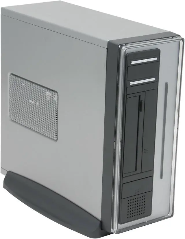 Athenatech Silver / Charcoal A100SC.270 Micro ATX Media Center / HTPC ...