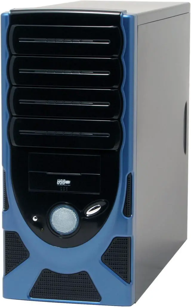 Athenatech A605BL.450 Black / Blue Computer Case - Newegg.com