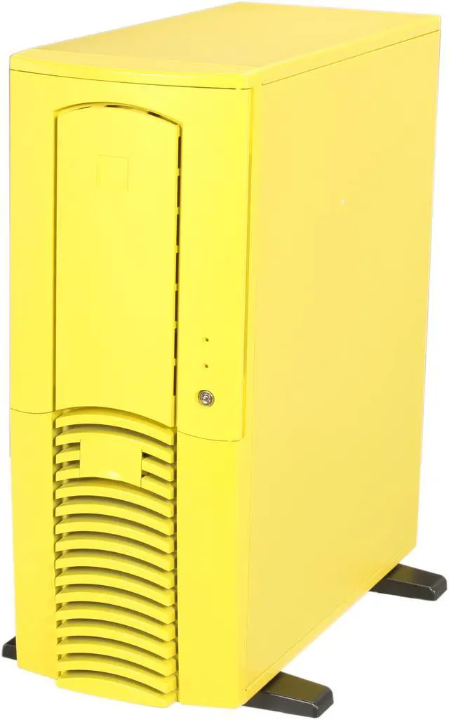 Athena Power CA-601Y60 Yellow SECC 1.0mm Steel ATX Full Tower Computer ...