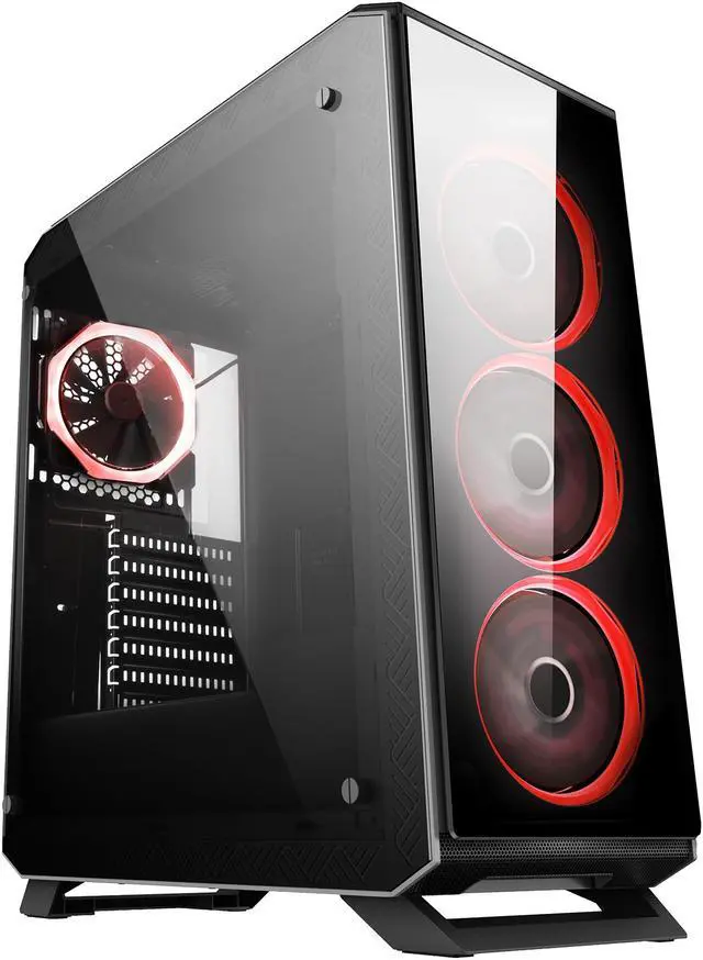 Open Box: SAMA Adventurer-RGB Black Dual USB3.0 Steel/ Tempered Glass ...