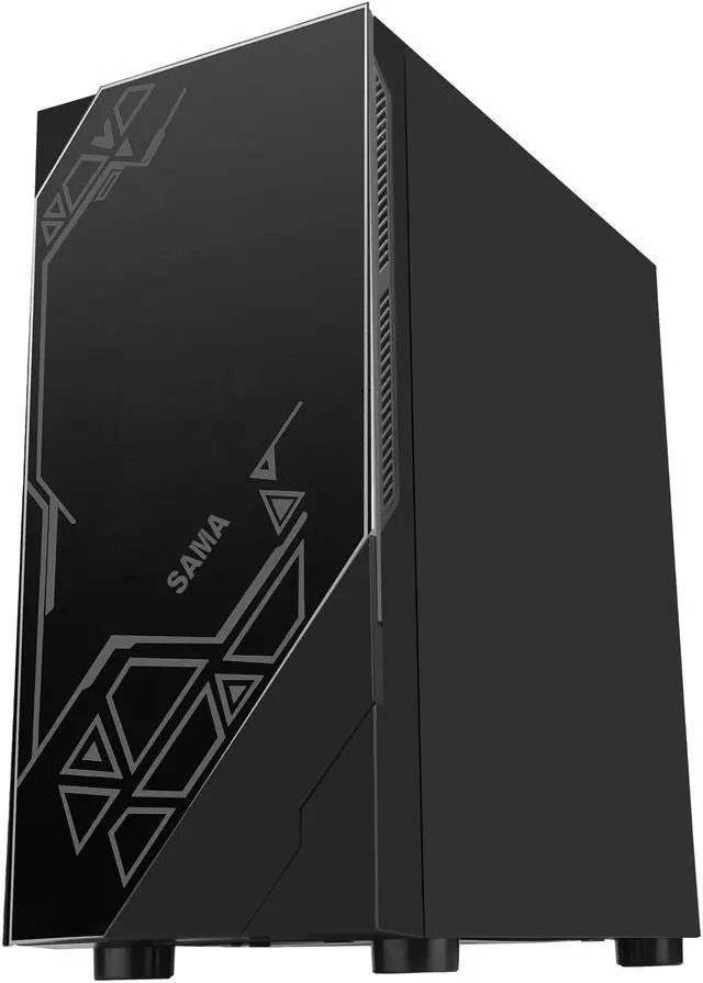 SAMA Sama-G3-ARGB Black USB3.0 Steel/ Tempered Glass ATX Mid Tower ...