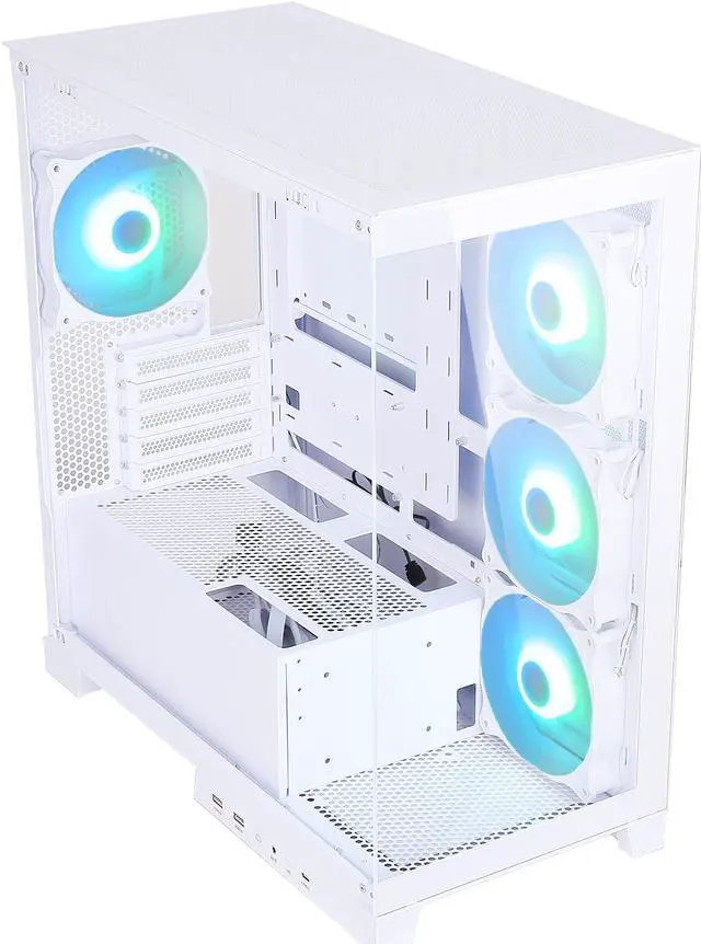 Open Box: Sama AR01-RGB-W White Dual USB3.0 and Type C, Dual Tempered ...