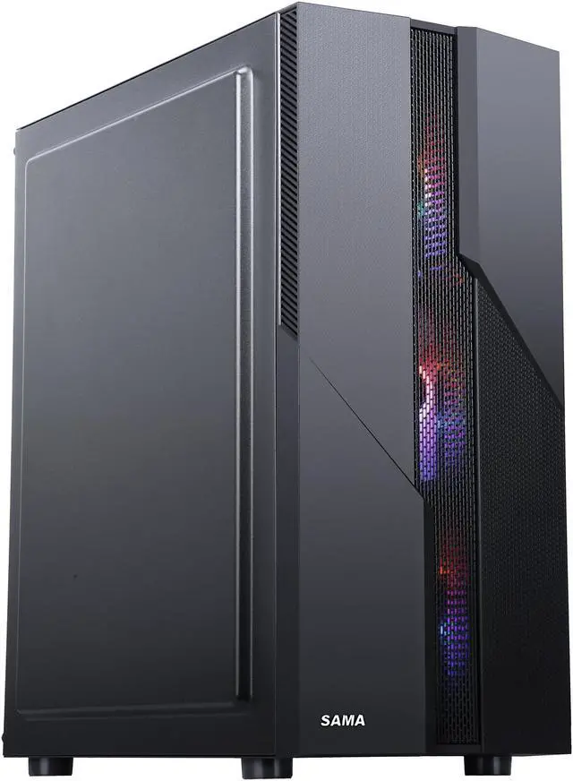 SAMA Sama-M2-TG Black USB3.0 Steel/ Tempered Glass ATX Mid Tower Gaming ...