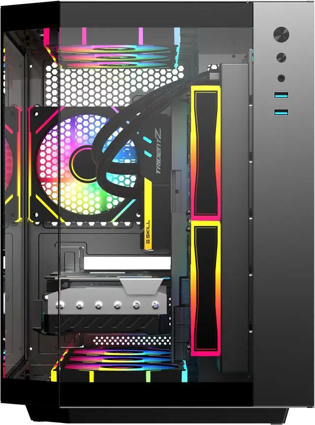 Sama 2771 Black Dual USB3.0, Tempered Glass Micro-ATX Tower Gaming ...