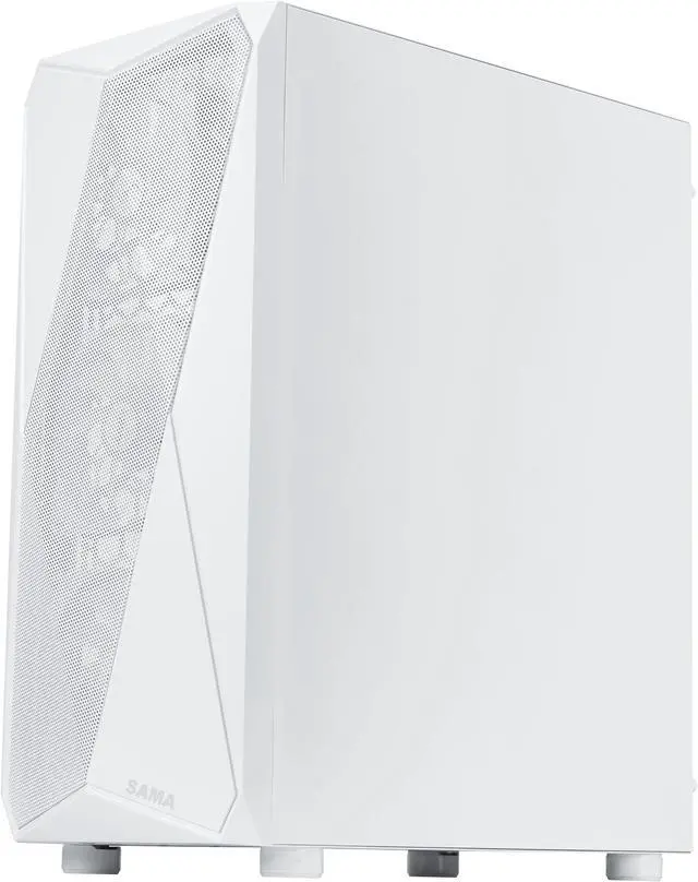 Open Box: Sama 3313 White USB3.0 Tempered Glass ATX Tower Gaming ...