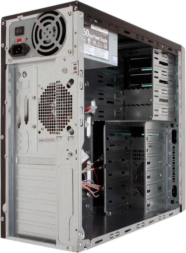 XION Solaris XON-401 Black with Green LED Light Steel ATX Mid Tower ...