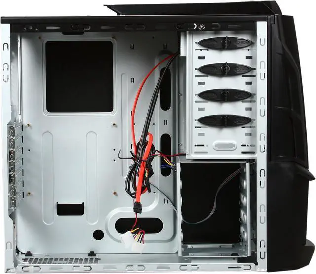XION XON-CBX01-BL CyborGX Gaming Black w/ Blue LED Light Steel ATX Mid ...