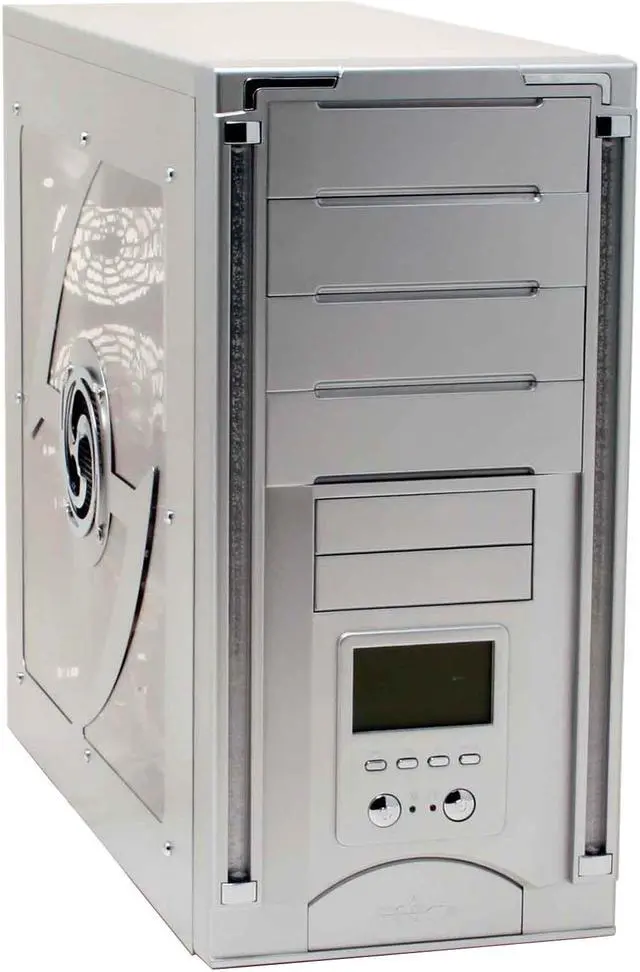 JPAC 412Silver Steel ATX Mid Tower Computer Case 500W Power Supply ...