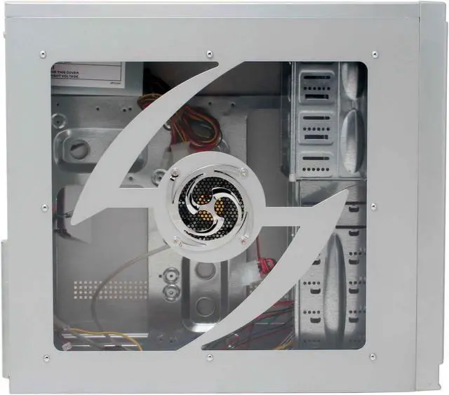 JPAC 412Silver Steel ATX Mid Tower Computer Case 500W Power Supply ...