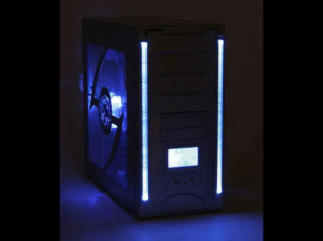 JPAC 412Silver Steel ATX Mid Tower Computer Case 500W Power Supply ...