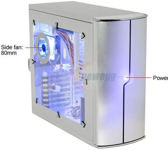 SIGMA LUNA WBP Silver Computer Case - Newegg.com