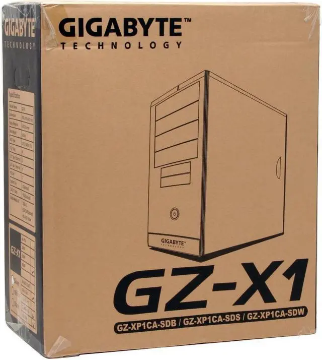 GIGABYTE GZ-X1 SILVER 0.6mm SECC / ABS Front Panel ATX Mid Tower ...