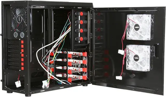 Sentey Black Box Series 4284 Mid Tower Case w/ HD Audio/ SECC .7mm 2x ...