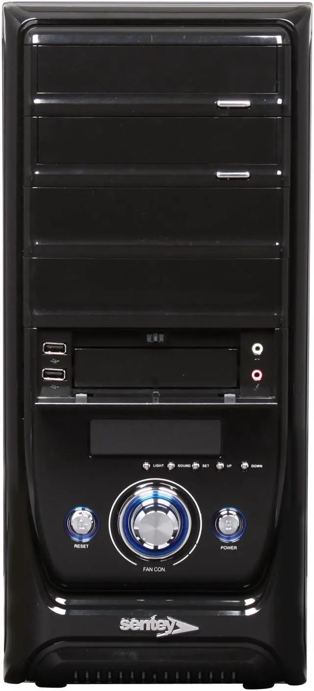 Sentey Delux Series 4237 Mid Tower SECC .7mm 2 x USB/PSU BCP600-OS/ATX ...