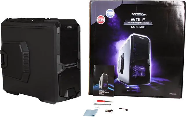 Sentey Extreme Division GS-6600 Wolf Black 1mm SECC ATX Full Tower ...