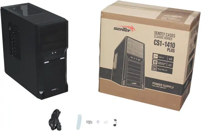Sentey CS1-1410 Classic Series Case w/ PSU BRP400 – 400W Included / 1 x ...