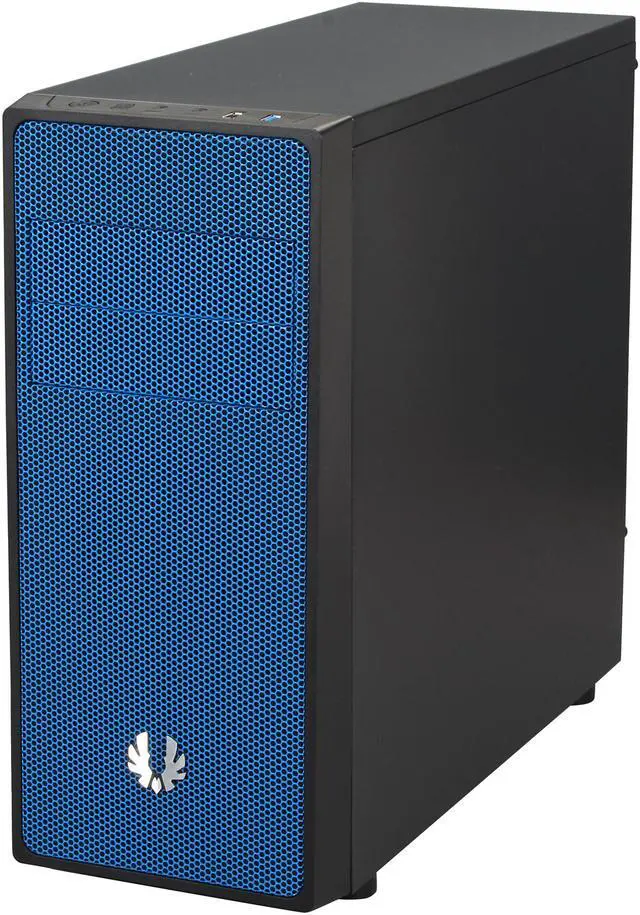 BitFenix BFC-NEO-100-KKXSB-RP Black body with blue front panel Computer ...