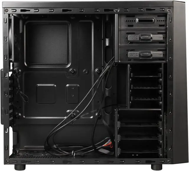 BitFenix BFC-NEO-100-KKWKA-RP Black body with gold front panel Computer ...