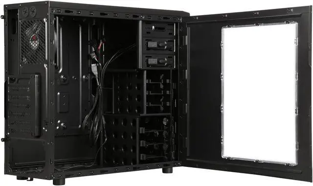 Open Box: BitFenix Neos Window Side Panel Computer Case, Black/Black ...