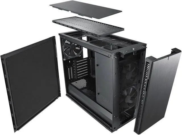 Fractal Design Define R6 Blackout Brushed Aluminum/Steel ATX Silent ...
