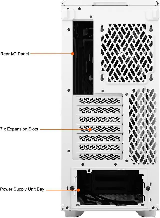 Fractal Design Meshify 2 Compact White ATX Flexible High-Airflow ...