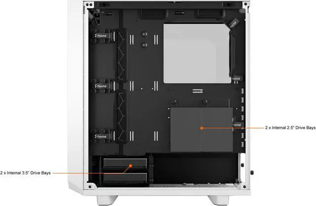 Fractal Design Meshify 2 Compact White ATX Flexible High-Airflow ...