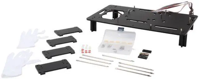 DIYPC Alpha-DB6 Black Bench Computer Case Mining Rig Frame Case for ATX ...