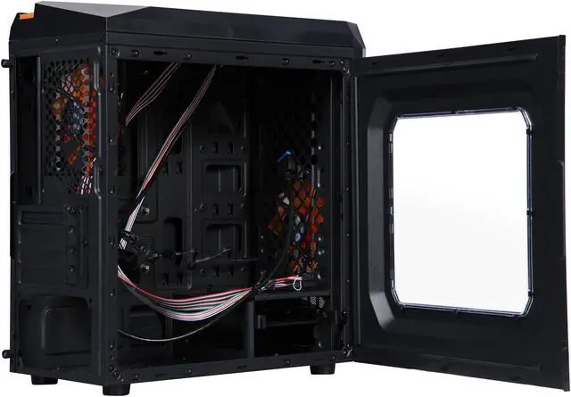 Open Box: DIYPC DIY-F2-O Black / Orange Computer Case - Newegg.com