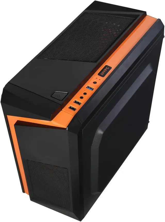 Open Box: DIYPC DIY-F2-O Black / Orange Computer Case - Newegg.com