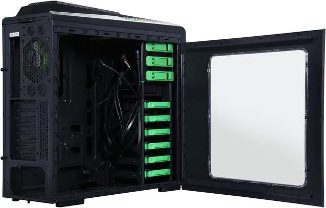 Open Box: DIYPC Skyline-06-WG Black / Green Computer Case - Newegg.com
