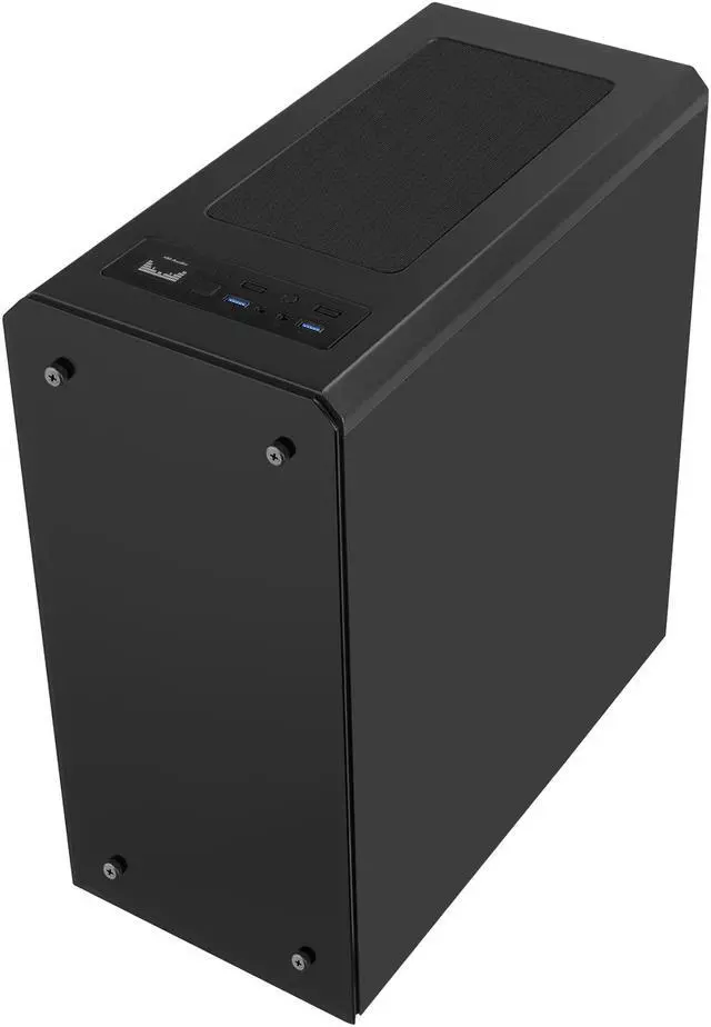 DIYPC Chameleon-RGB Black USB3.0 Steel/ Tempered Glass ATX Mid Tower ...