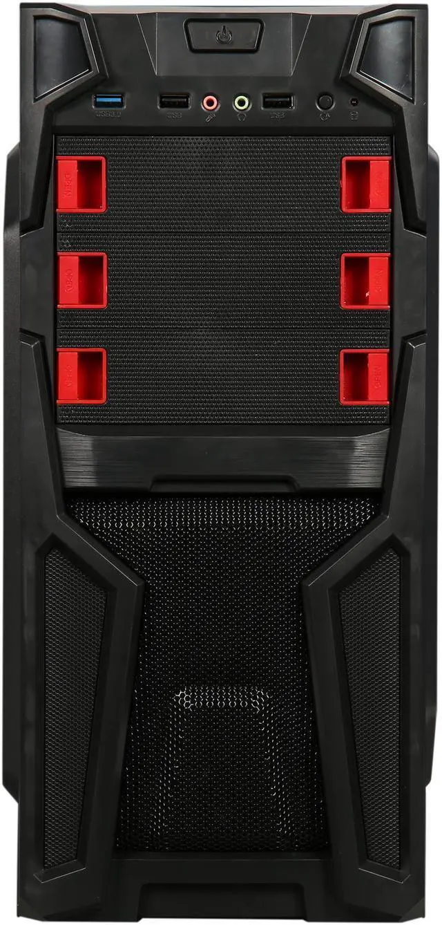 Open Box: DIYPC Solo-T2-R Black USB 3.0 ATX Mid Tower Gaming Computer ...