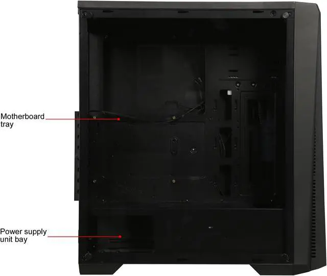 DIYPC DIY-VX-RGB Black Dual USB3.0 Steel/ Tempered Glass ATX Mid Tower ...