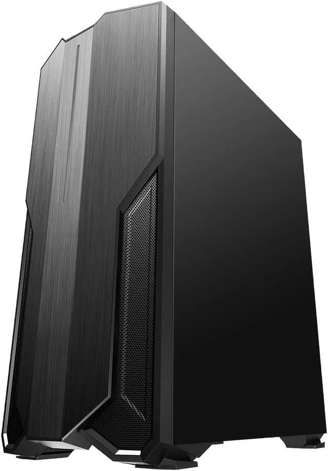 DIYPC VII-BK-ARGB Black USB3.0 Steel/ Tempered Glass ATX Mid Tower ...