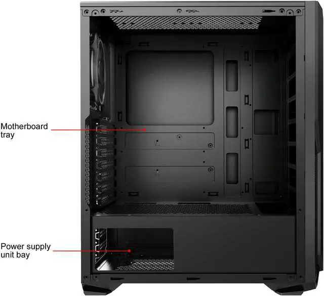 DIYPC VII-BK-ARGB Black USB3.0 Steel/ Tempered Glass ATX Mid Tower ...