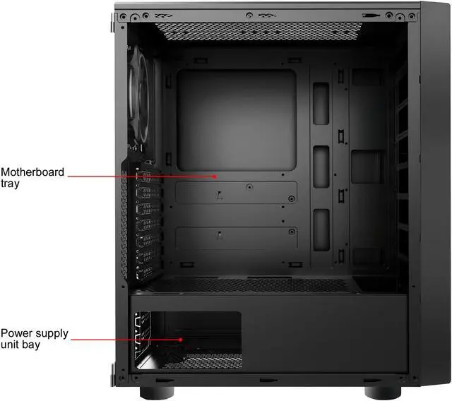 DIYPC Mirage-ARGB Black Mid Tower Gaming Computer Case - Newegg.com