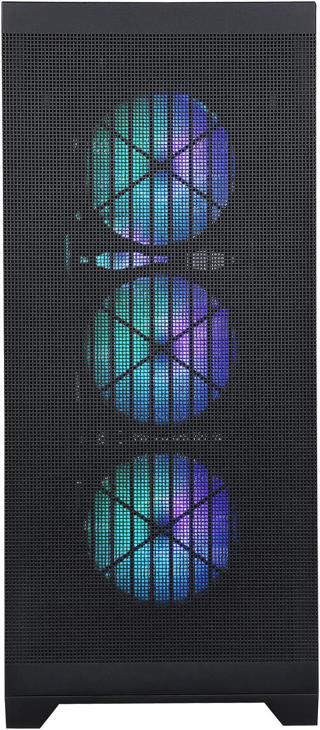 Open Box: DIYPC IDX3-ARGB-BK Black Dual USB3.0 Steel/ Mesh Panels ATX ...