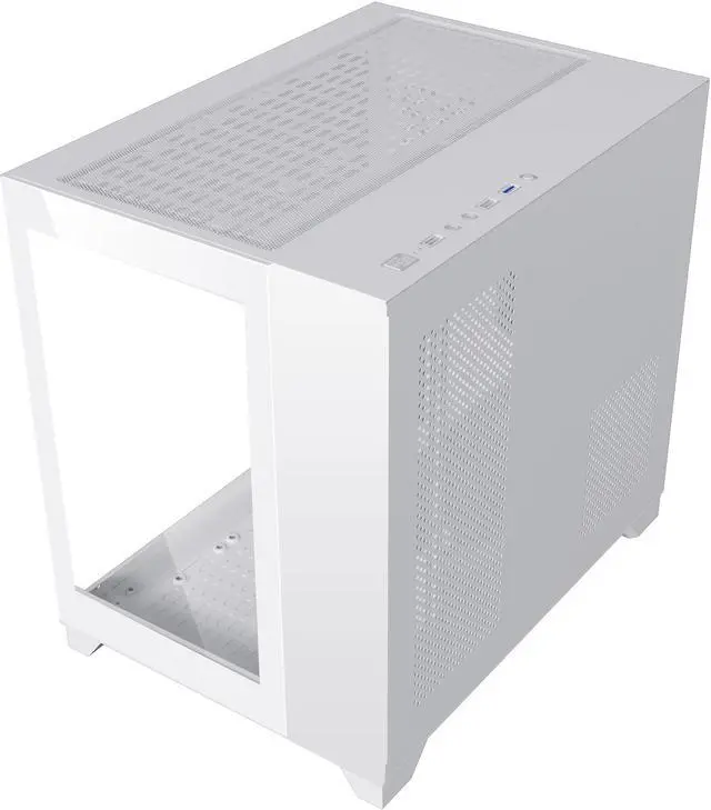 DIYPC ARGB-Q3.v2-W White USB3.0 Tempered Glass Micro ATX Gaming ...