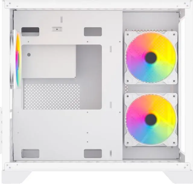 DIYPC ARGB-Q3.v2-W White USB3.0 Tempered Glass Micro ATX Gaming ...