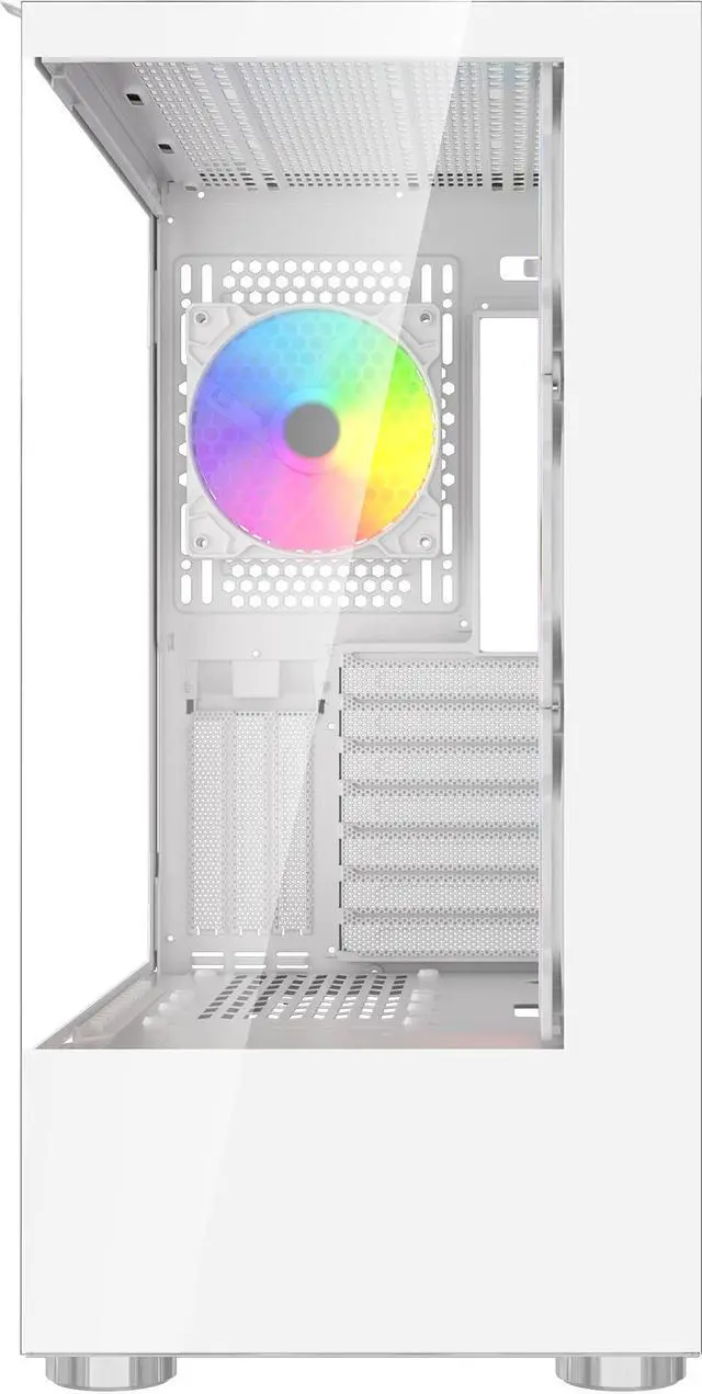 Open Box: DIYPC ARGB-Q18-W White USB3.0 ATX Mid Tower Gaming Computer ...