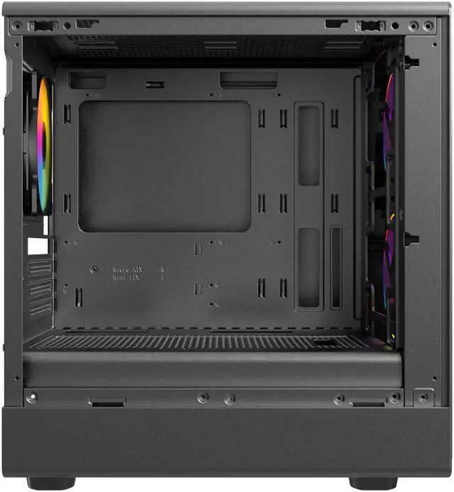 Open Box: DIYPC ARGB-R1-BK Black USB3.0 /Type C Micro ATX Gaming Computer Case w/ Tempered Glass ...