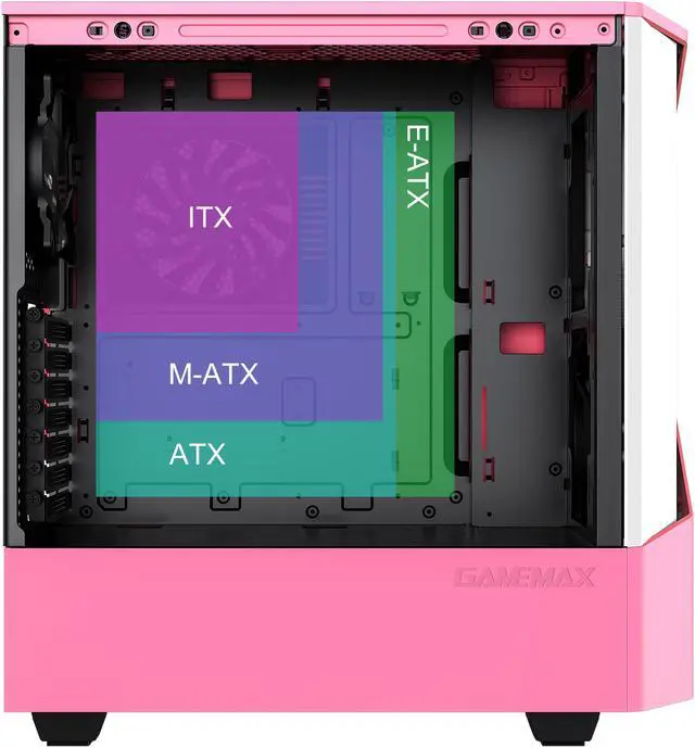 Open Box: GAMEMAX Contac COC WP White / Pink Computer Case - Newegg.com