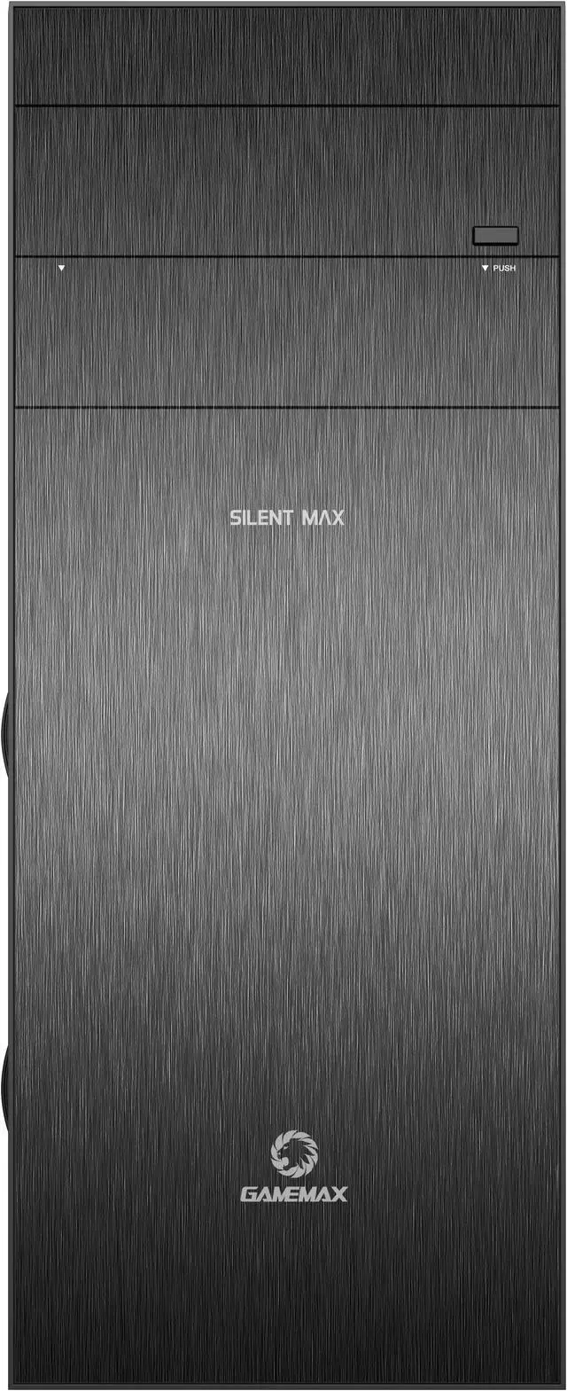 GAMEMAX Silent Max Black Aluminum ATX Full Tower Gaming Computer Case w ...