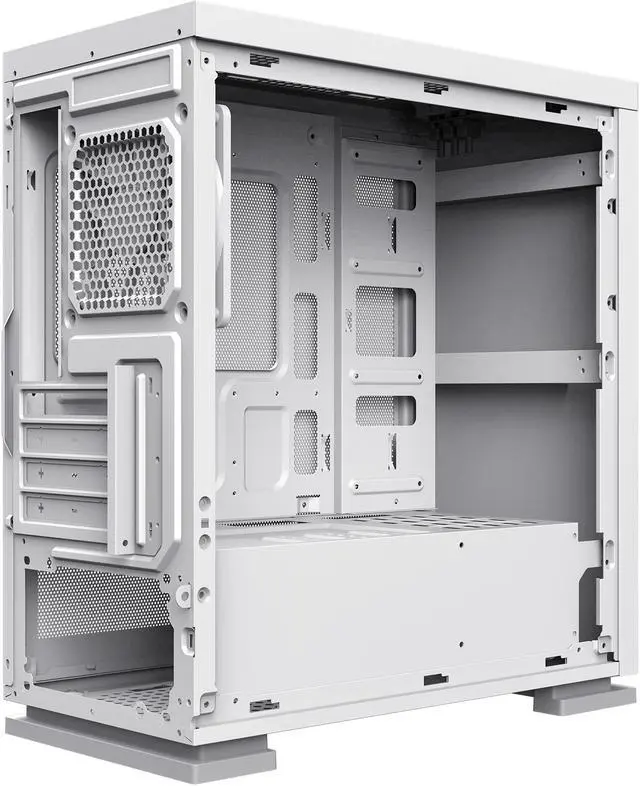Open Box: Gamemax M60 White Steel Micro ATX Tower USB3.0 Computer Case w/ Dual Mesh Side Panels ...