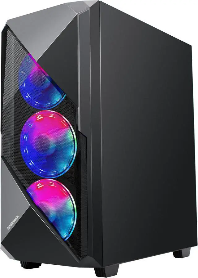 Open Box: Gamemax Revolt Black USB3.0 Tempered Glass ATX Mid Tower ...